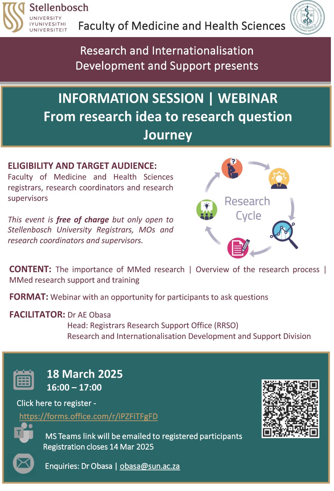 Registrar Research Courses and Workshops | Stellenbosch University